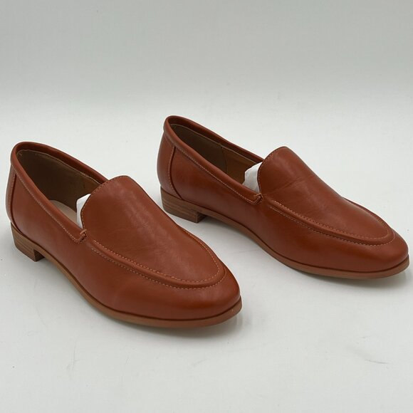 Shoes | Fowt Coffe Wide Width Loafer Shoes Slip On Block Stripped Heel ...
